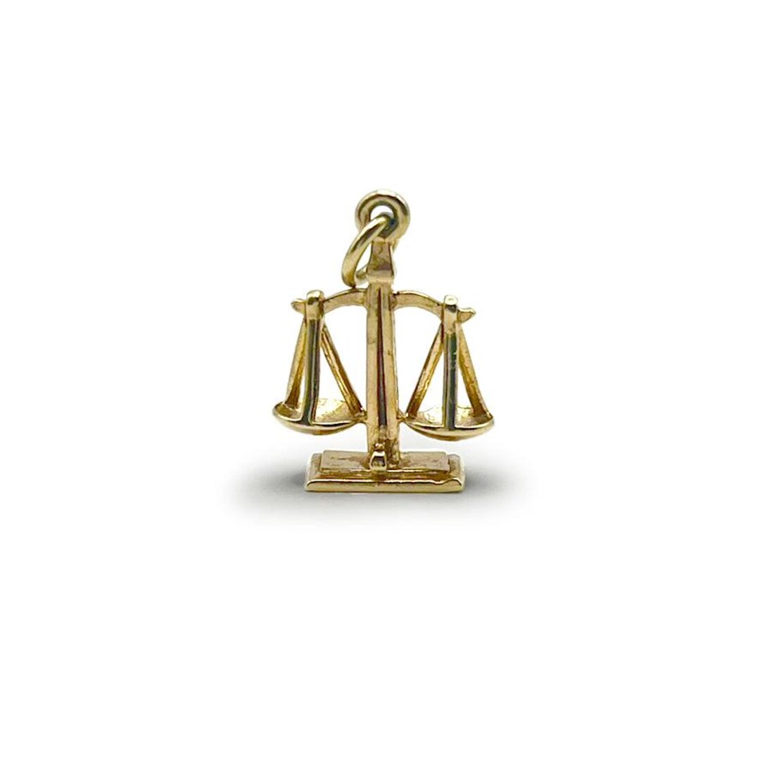 Vintage Scales Charm - 9ct Yellow Gold - Etsy