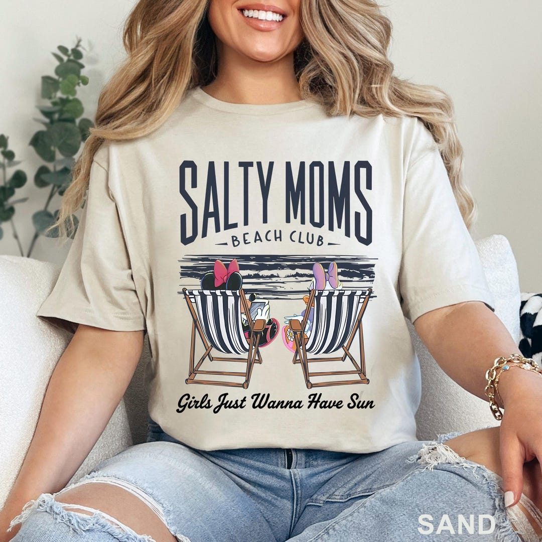 Disney Salty Moms Beach Club Shirt, Minnie and Daisy Summer Shirts ...