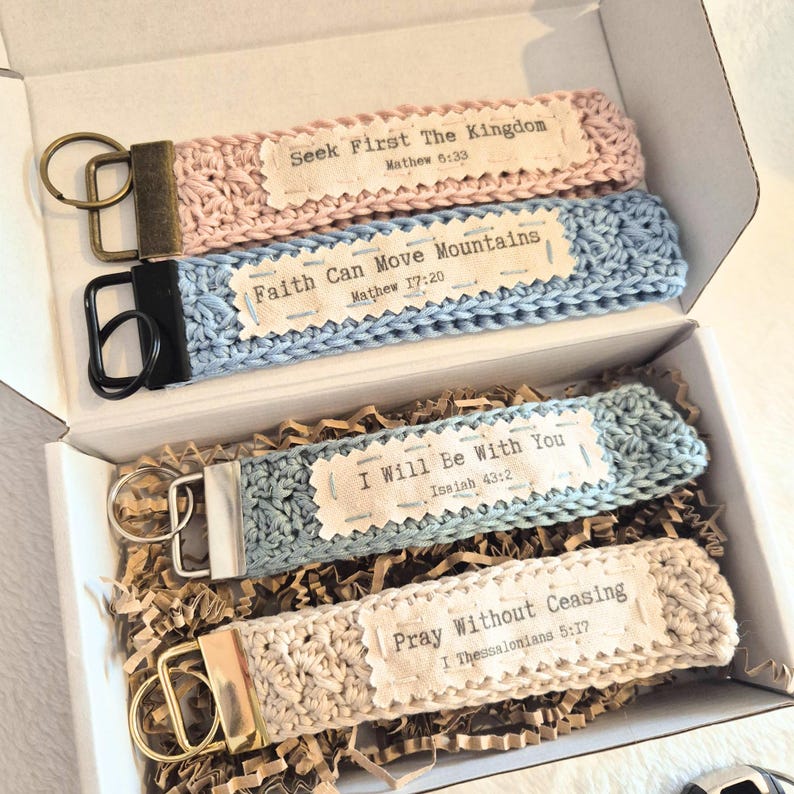 Handmade Crocheted Christian Wristlet: Scripture Gift - Etsy