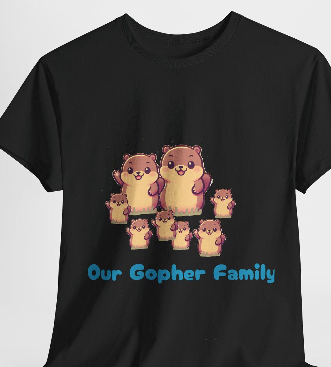 Gopher Family Unisex Heavy Cotton Tee, Wildlife Animal Lover Gift ...