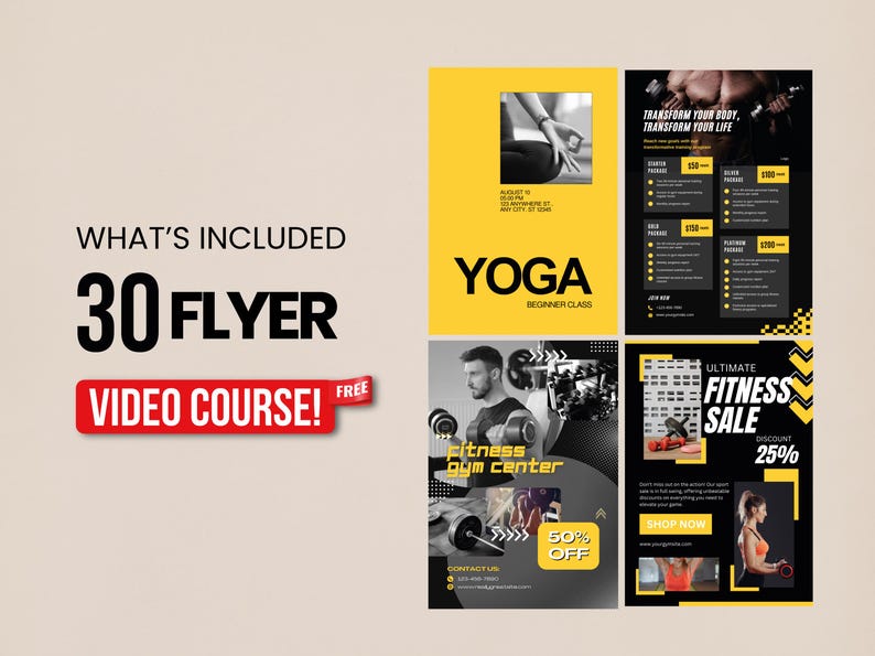30 Fitness Flyer Templates | Gym Promotional Flyers | Personal Trainer ...