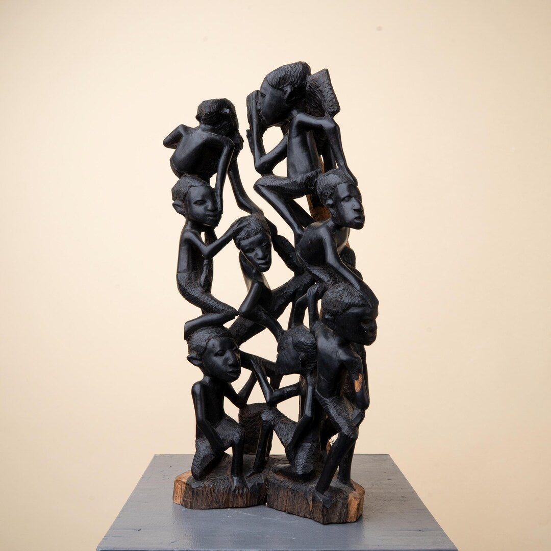 Makonde Tree of Life From Tanzania – Hand-carved Ebony Sculpture With ...