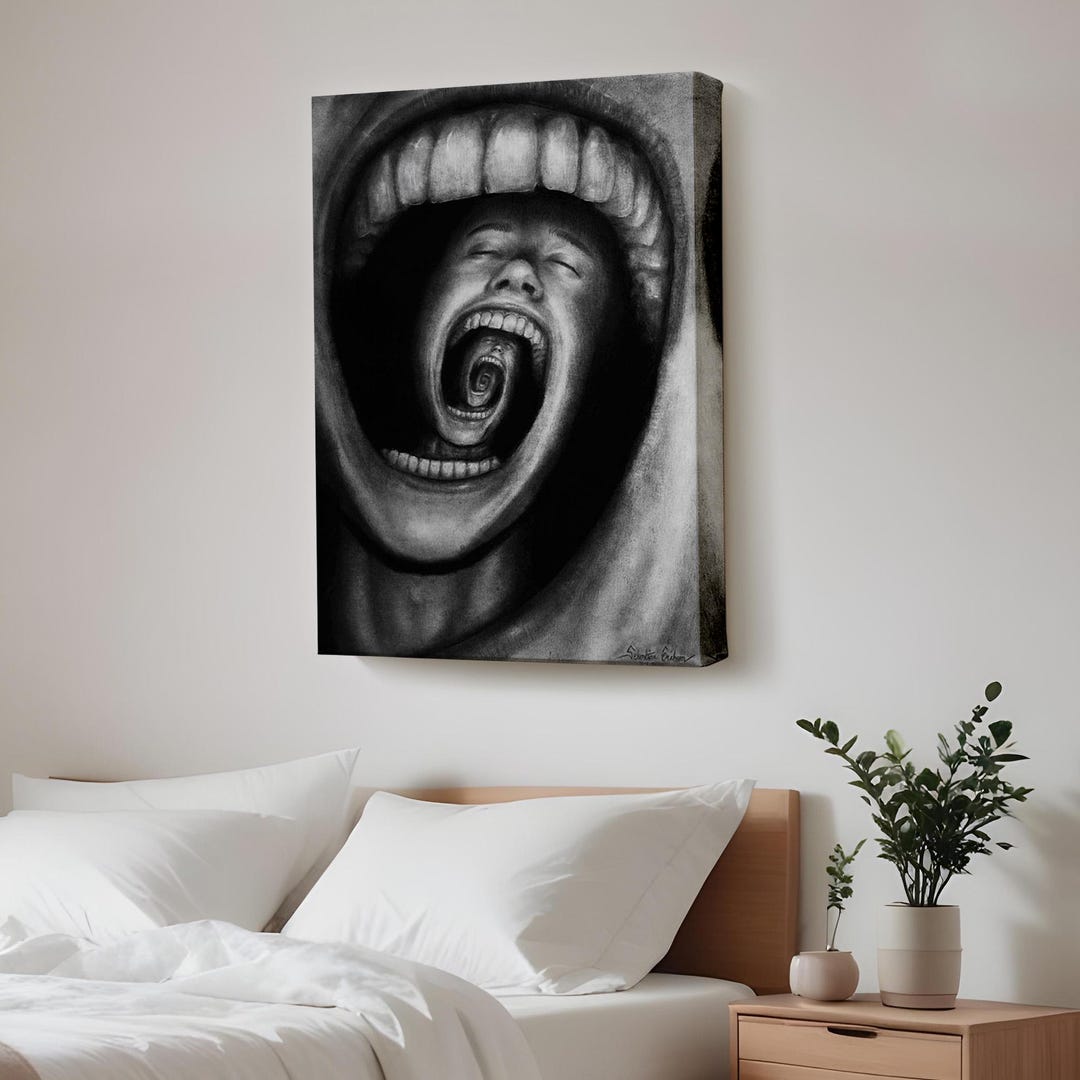 Depression and Mental Health Art Wall Art Canvas Painting, Housewarming ...