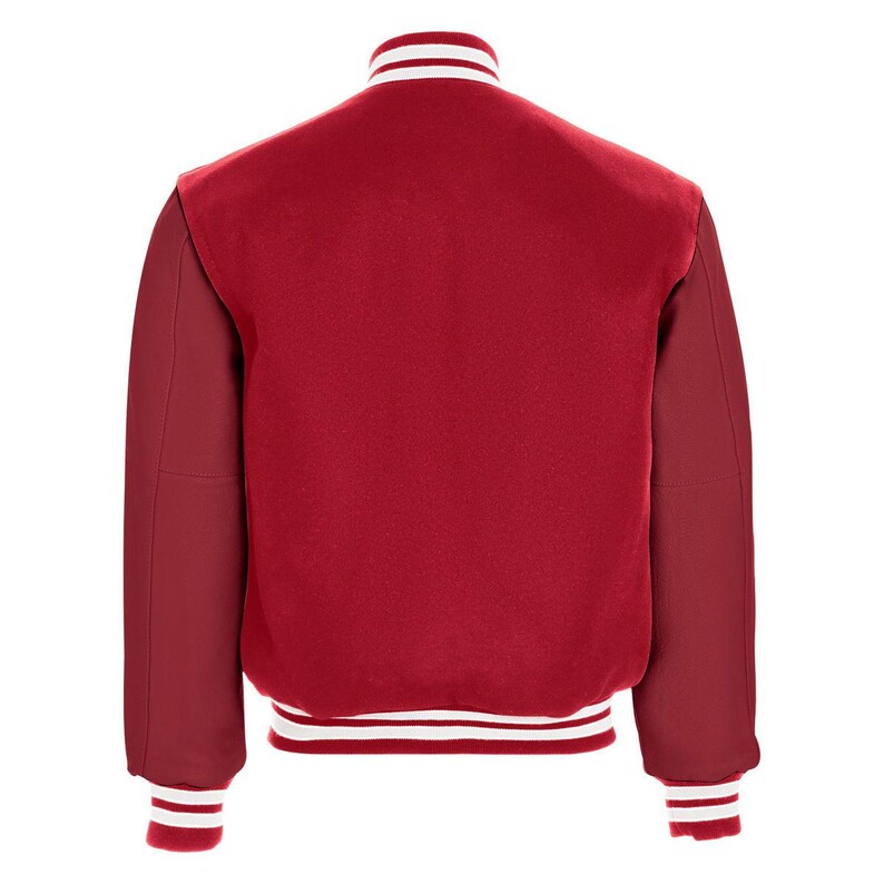 Custom Wool Varsity Jacket, Genuine Leather Sleeves, Personalized ...