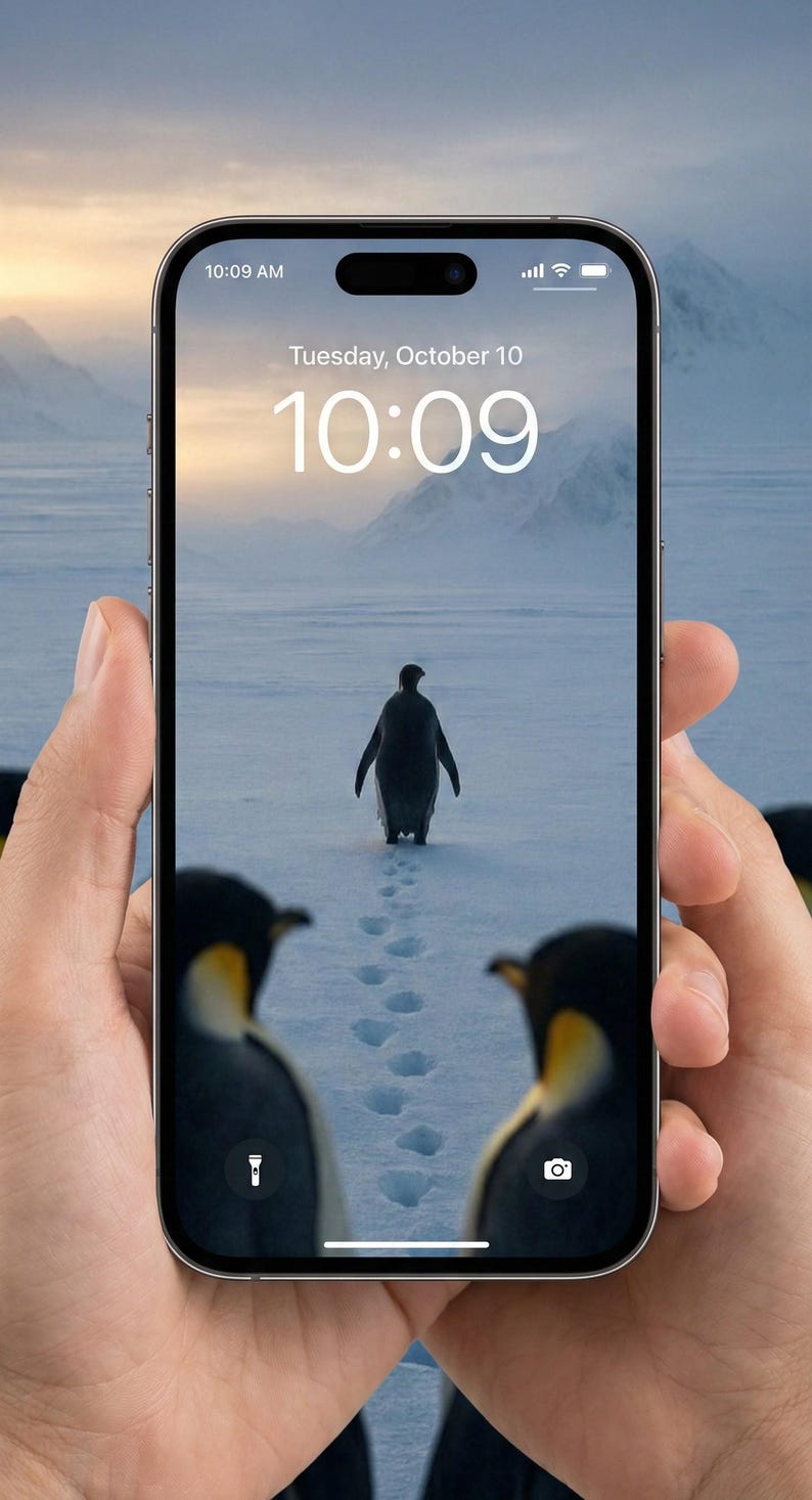 Buy Lonely Penguin iPhone Wallpaper | Minimalist (digital Download ...
