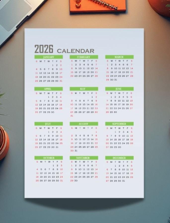 Printable Calendar 2026 Letter Size 8.5x11 | Monthly Planner PDF ...