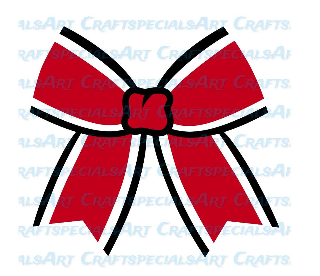 Ribbon Cheer Bow SVG Cut File: Cheerleader Monogram Frame (digital ...