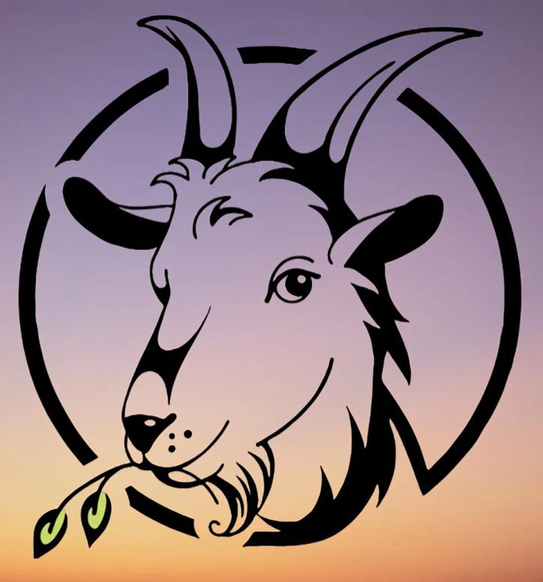 Goat Head SVG: Farm Animal Vector Clipart, Rustic Farmhouse Design ...