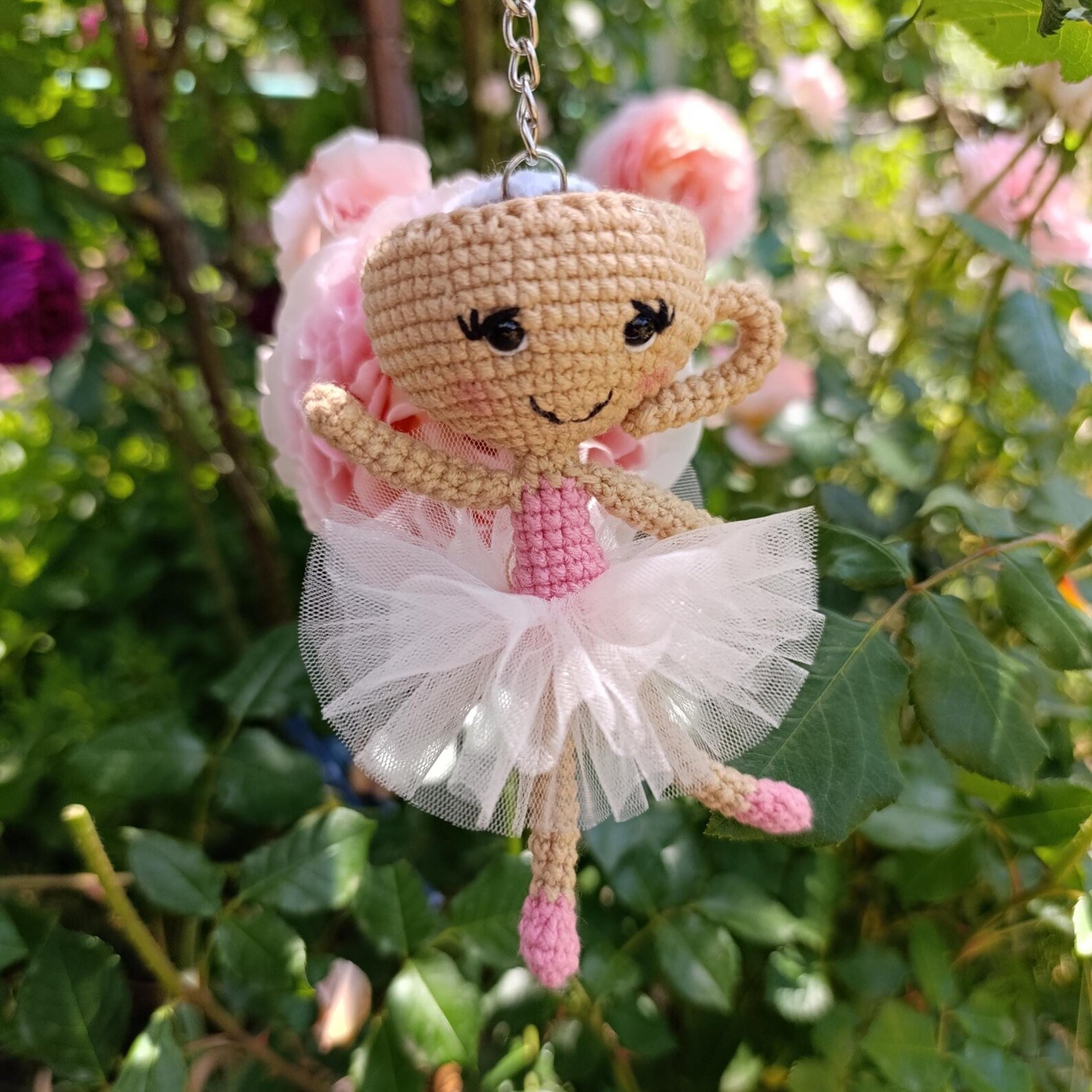 Crochet Ballerina Capuchina Keychain: Tiktok Meme Bag Charm - Etsy