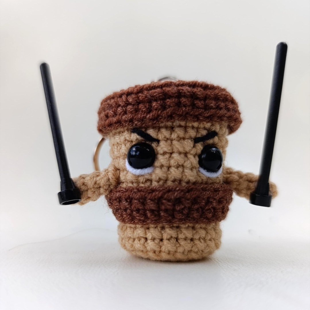 Cappuccino Assassino Crochet Keychain: Tiktok Meme Brainrot Plushie - Etsy