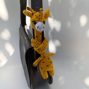 Crochet Long Neck Giraffe Handmade Keychain Fun Bag and Backpack Charm ...