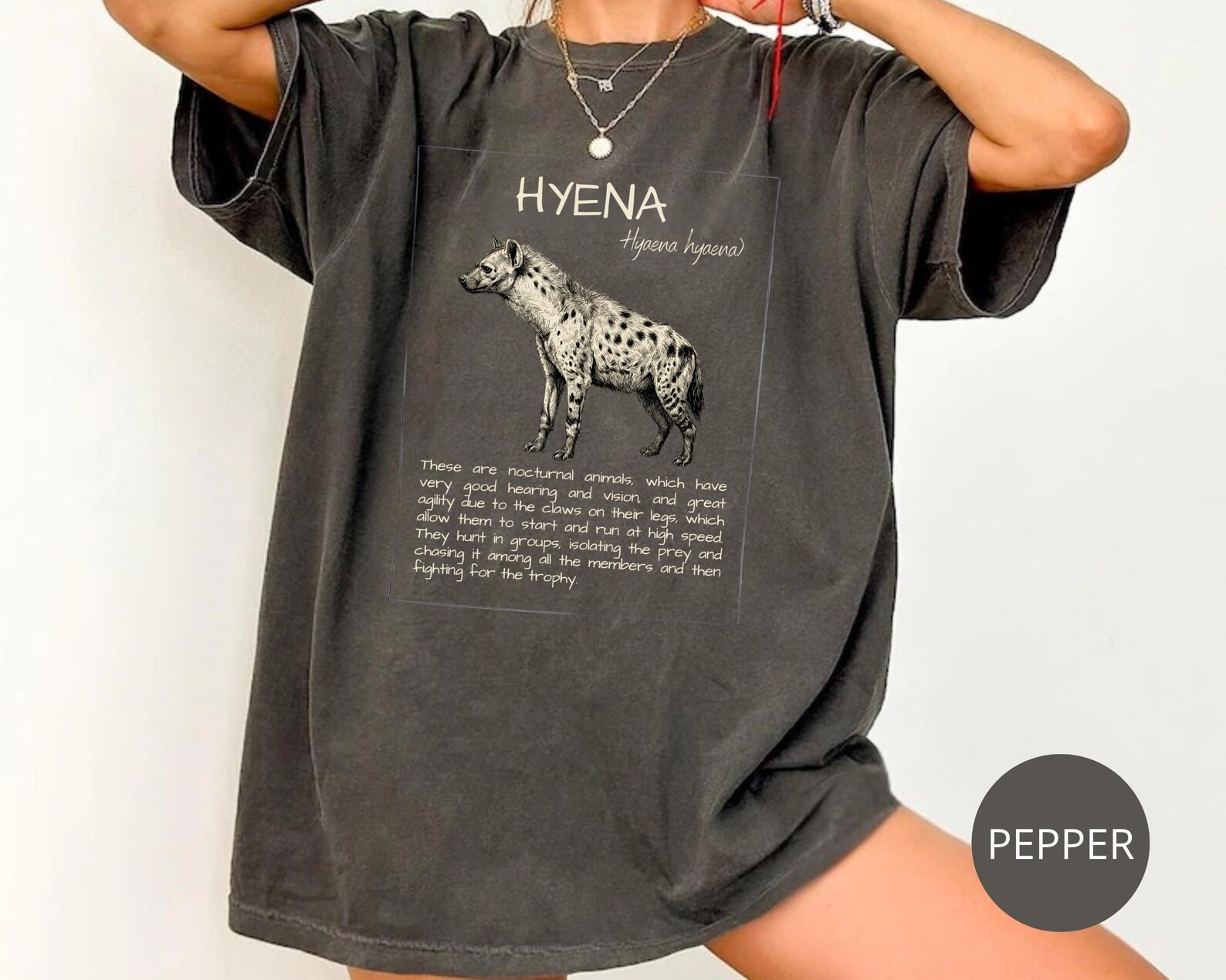 Comfort Colors® Hyena T-shirt, Animal Lovers, Hyena Lovers, Vintage ...