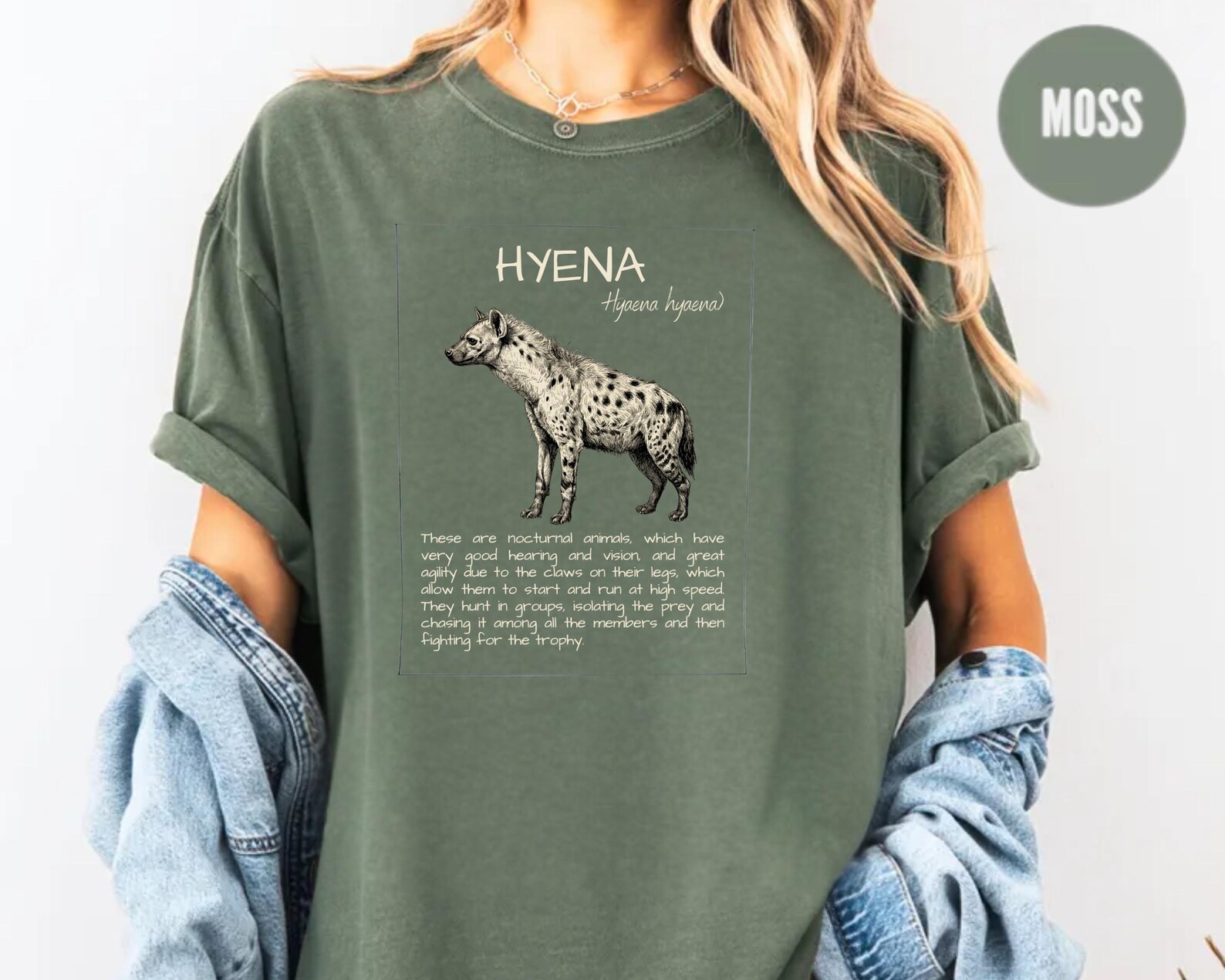 Comfort Colors® Hyena T-shirt, Animal Lovers, Hyena Lovers, Vintage ...