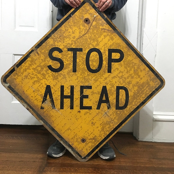 Vintage Stop Sign - Etsy
