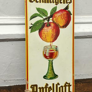 Vintage German Apple Cider Sign - Etsy