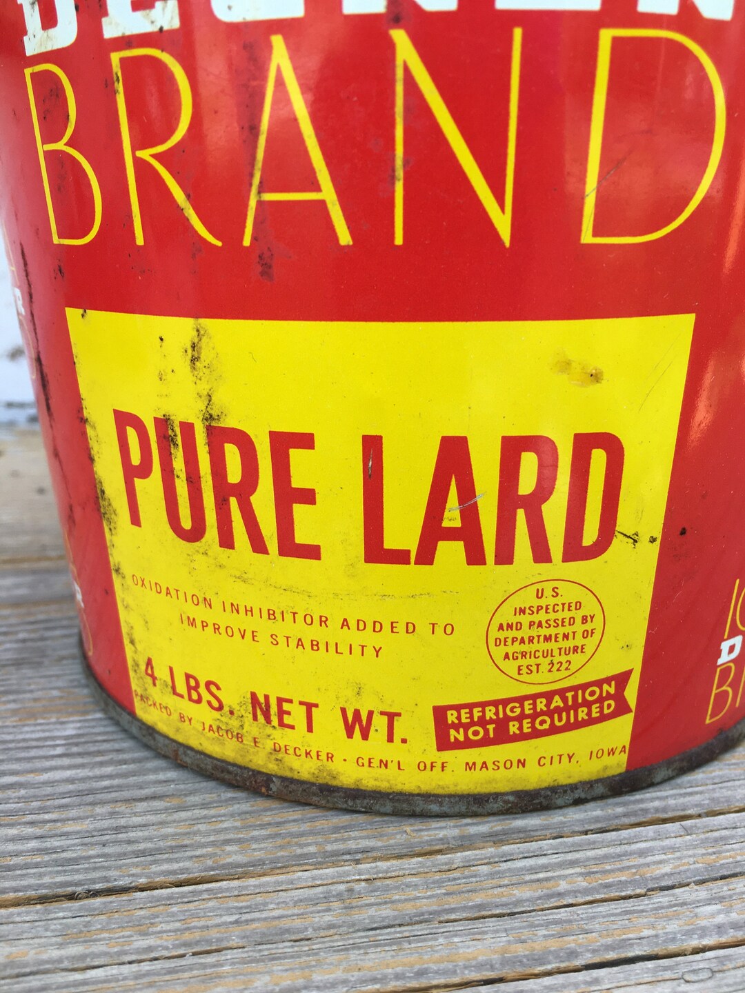 Vintage Lard Pail Decker - Etsy