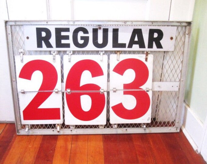 Vintage Gas Station Flip Price Sign - Etsy