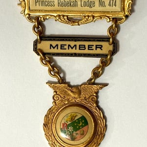 Large Antique Odd Fellows Rebekah Pin - Etsy