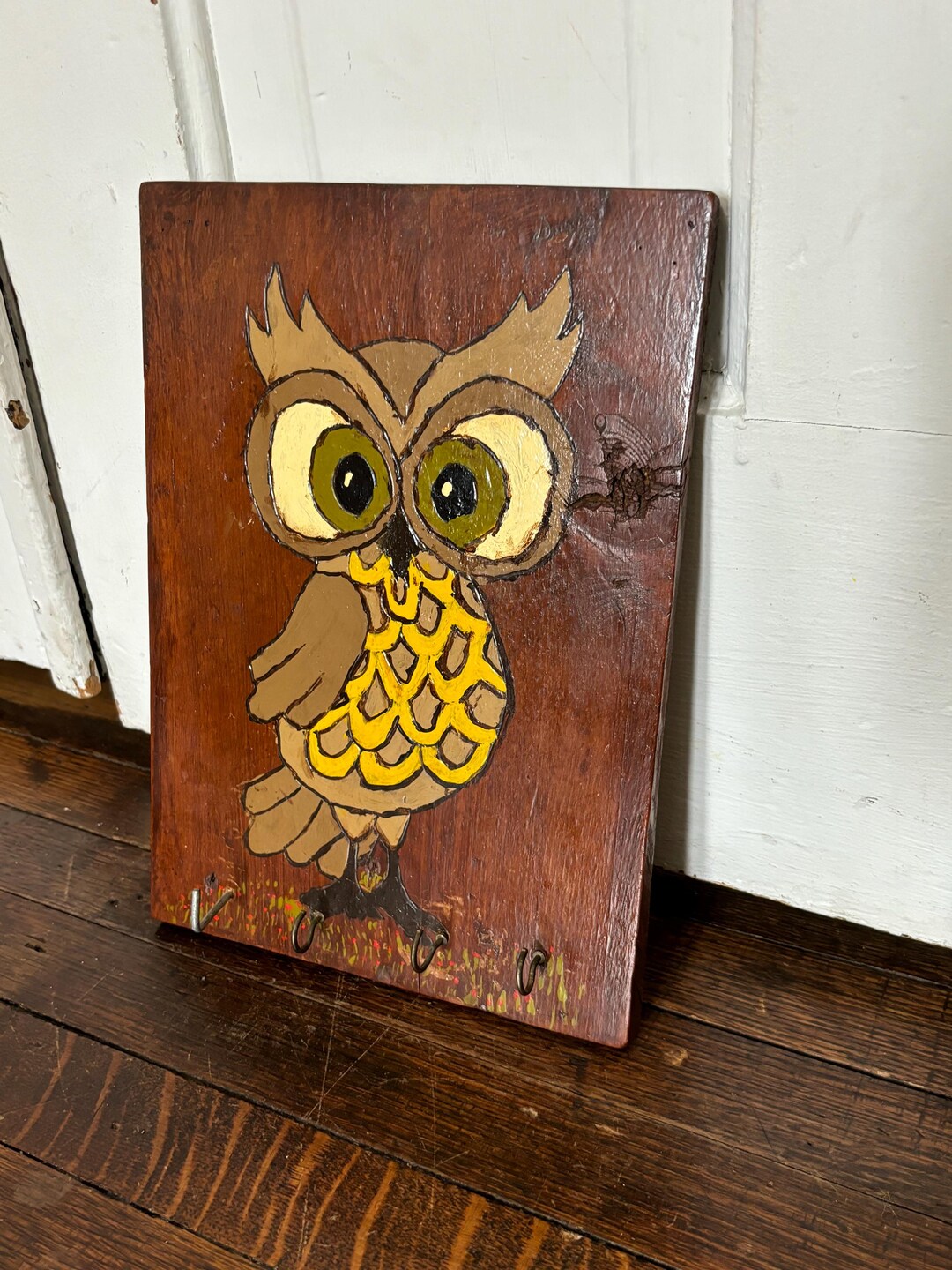 Cute Vintage Wooden Owl Rack - Etsy