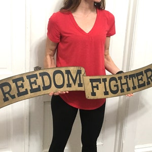 Awesome Vintage Freedom Fighters Sign - Etsy