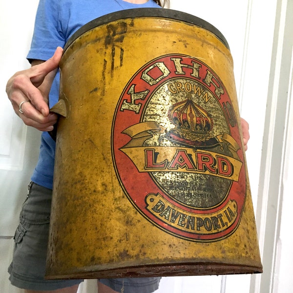 Vintage Lard Tin - Etsy