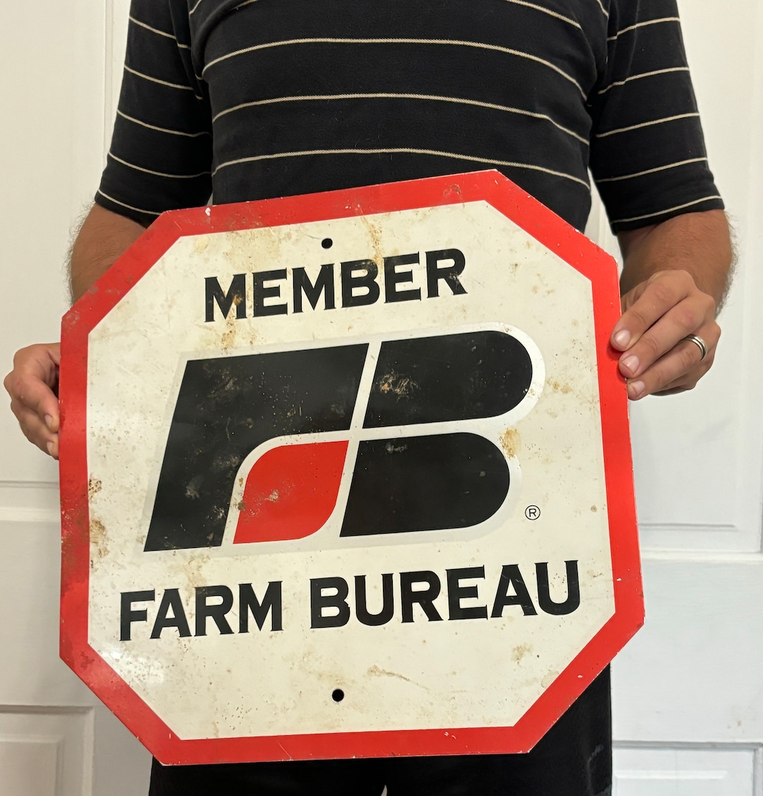 Vintage Farm Bureau Stop Sign - Etsy