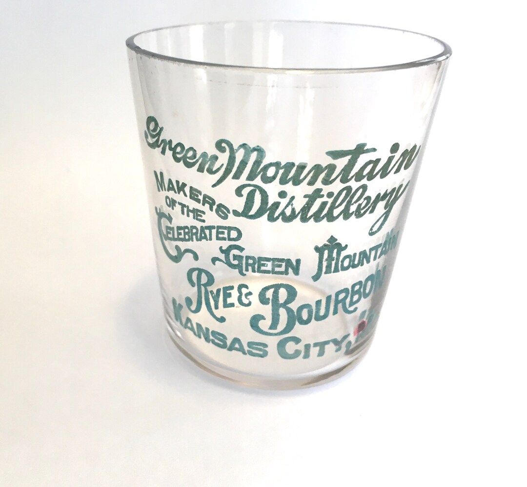 Antique Bourbon Glass Green Mountain Distillery Kansas City MO - Etsy
