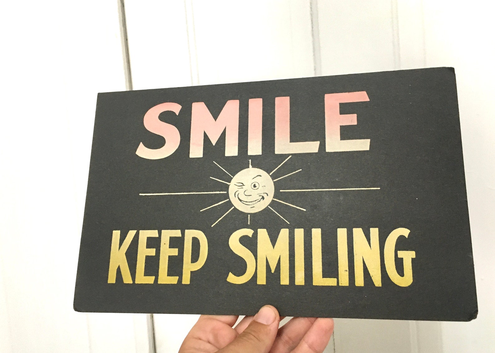 1970s Cardstock Positivity Sign - Etsy
