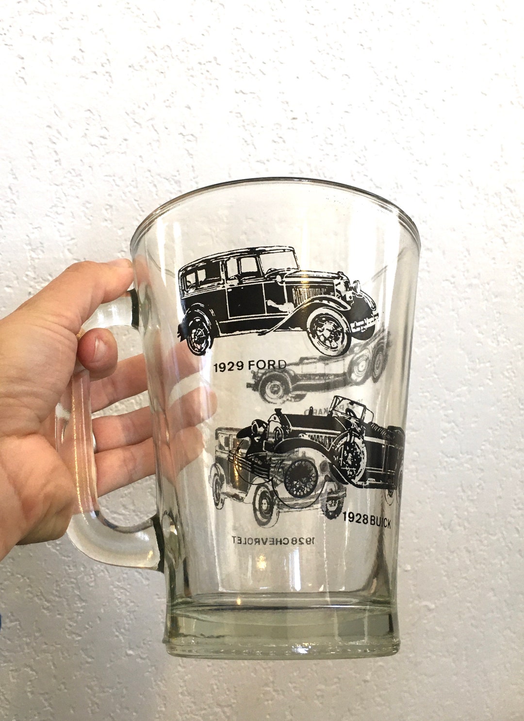 Vintage Classic Car Glass Beer Pitcher - Etsy