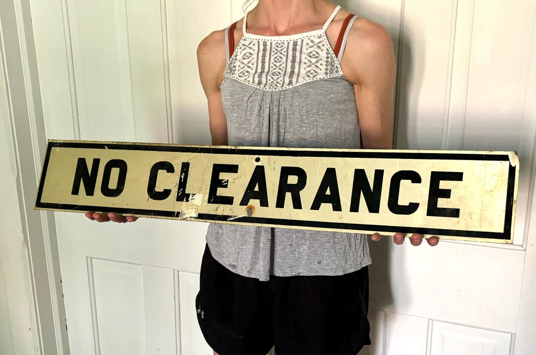 Vintage Bridge Warning Sign - No Clearance - Etsy