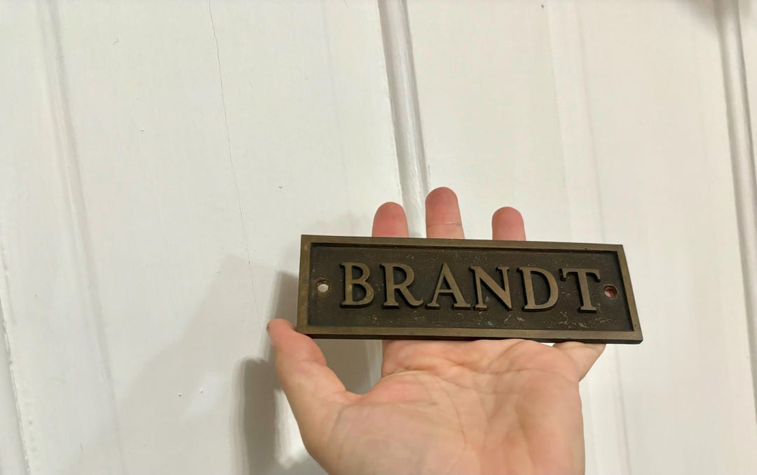 Brass Brandt Sign - Etsy