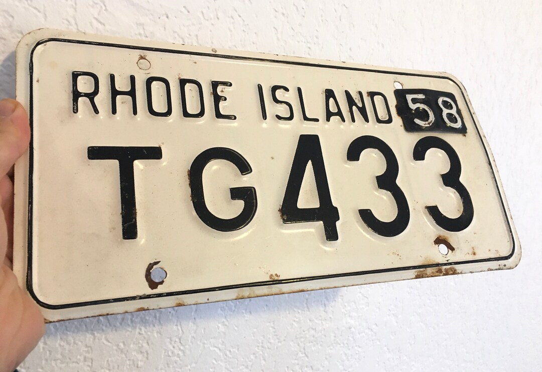 1958 Rhonda Island License Plate - Etsy