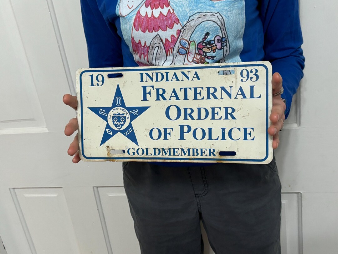 Indiana Police License Plate - Etsy