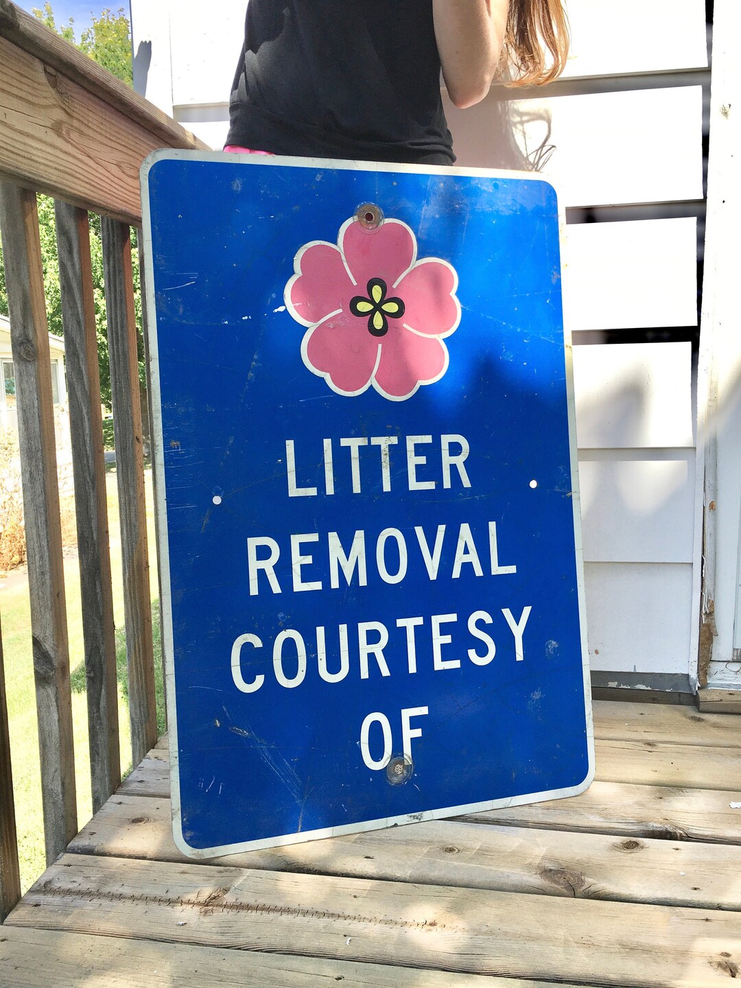 Vintage Litter Removal Courtesy of Sign - Etsy