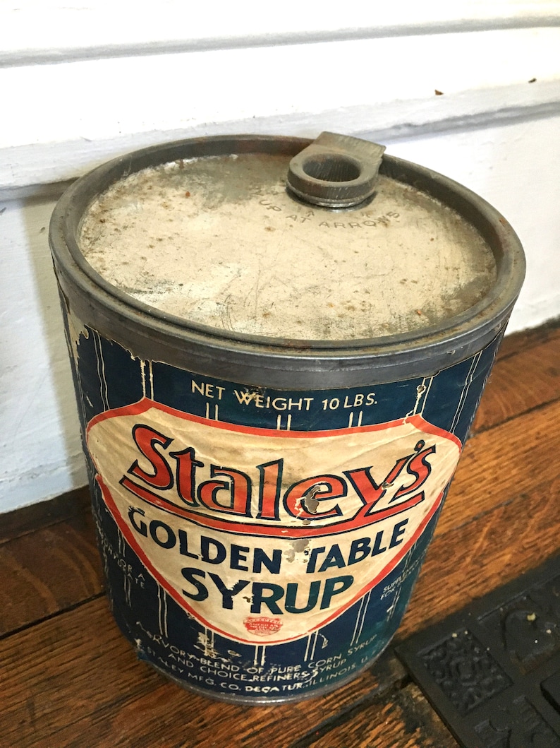 Old Staley Syrup Tin Can | Etsy