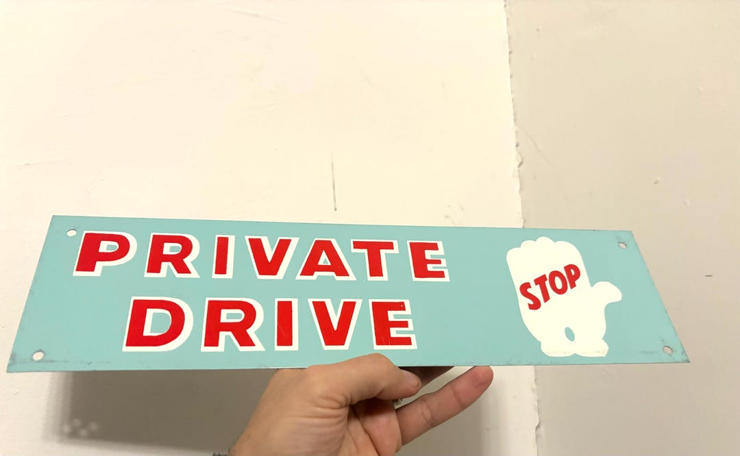 Vintage Private Drive Sign - Etsy