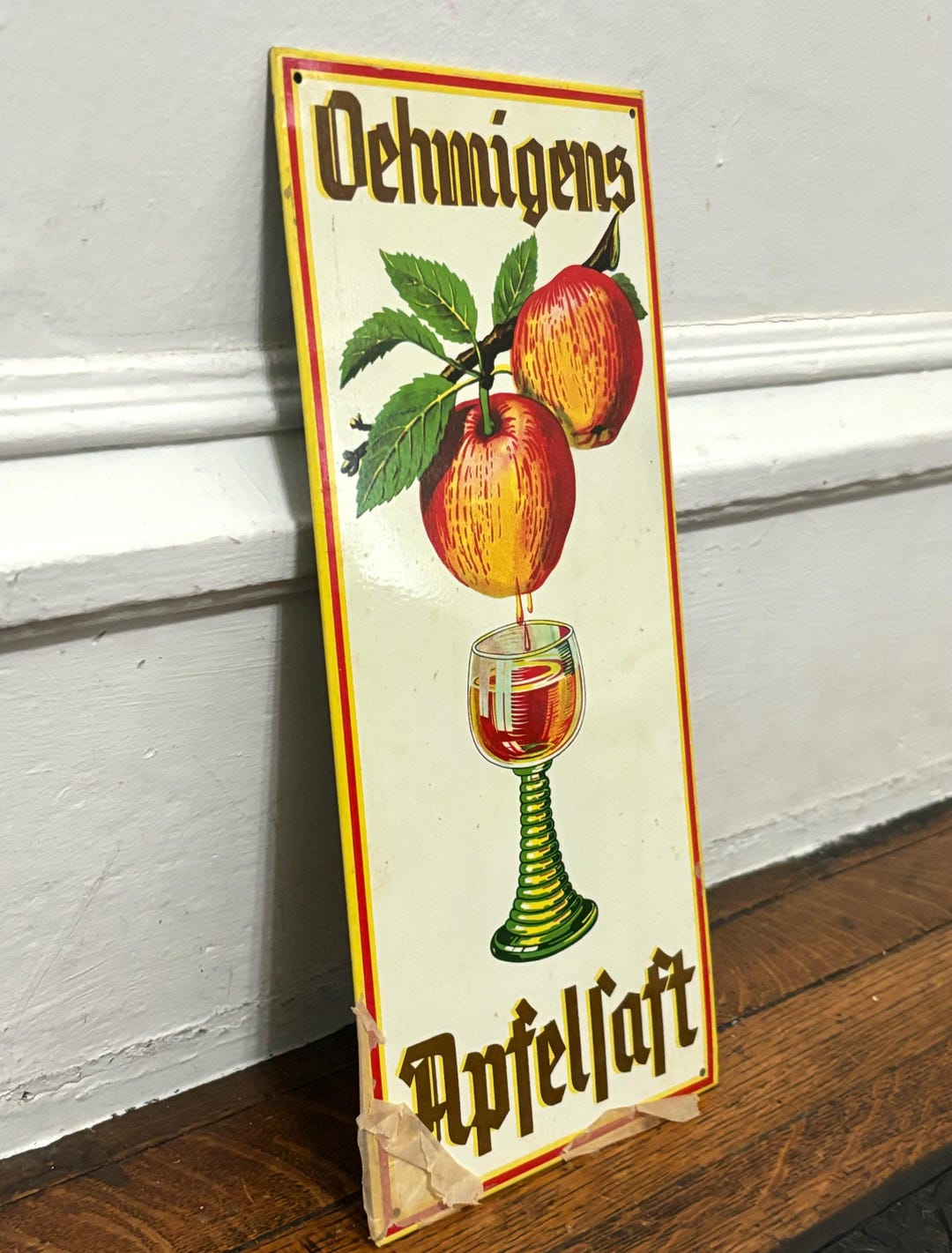 Vintage German Apple Cider Sign - Etsy