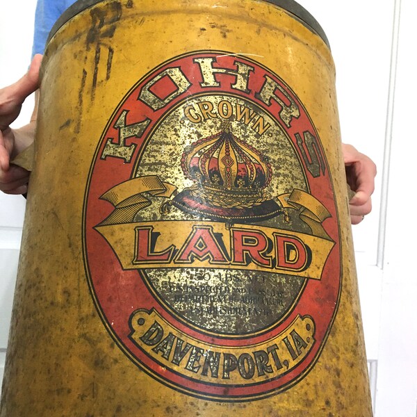 Antique Lard Tins - Etsy