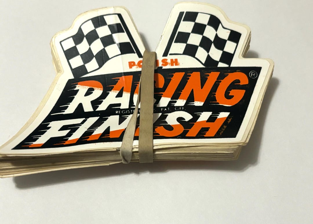 Vintage Hot Rod Racing Decals - Unused Checkered Flag Stickers - Etsy