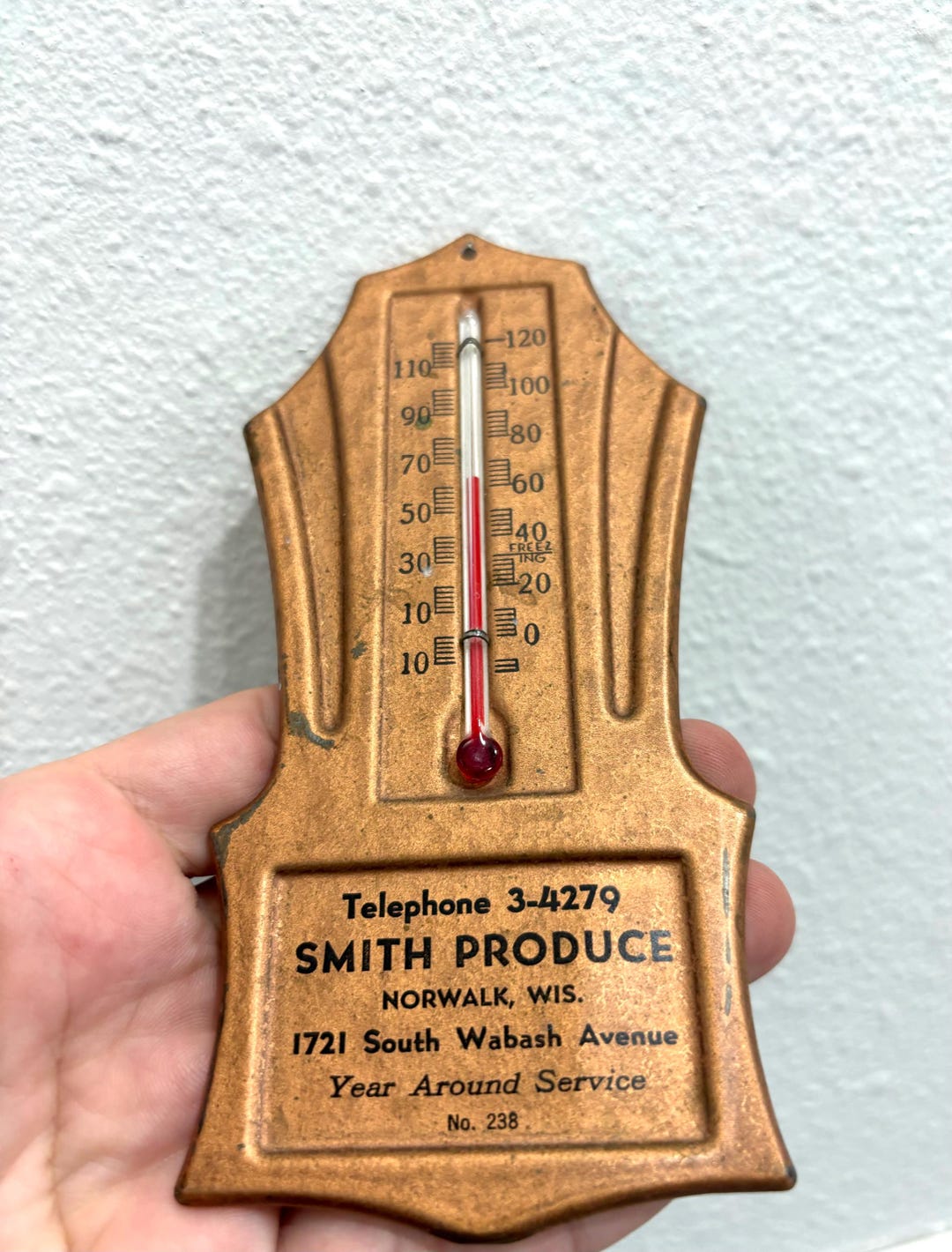 Vintage Smith Produce Advertising Thermometer - Etsy