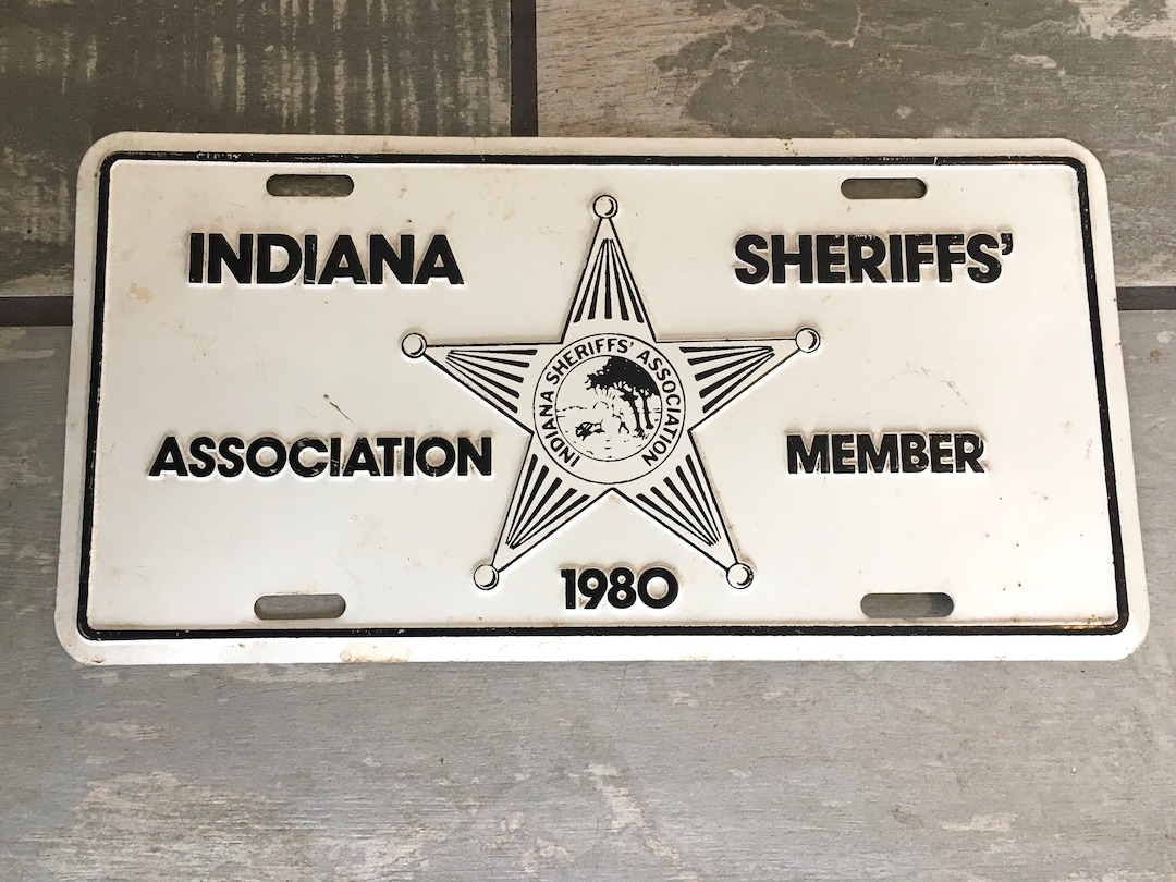 Indiana Sheriff License Plate - Etsy