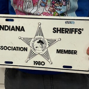 Indiana Sheriff License Plate - Etsy