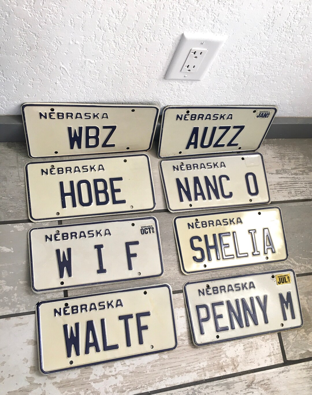 Stack of 8 Vintage Vanity License Plates - Etsy