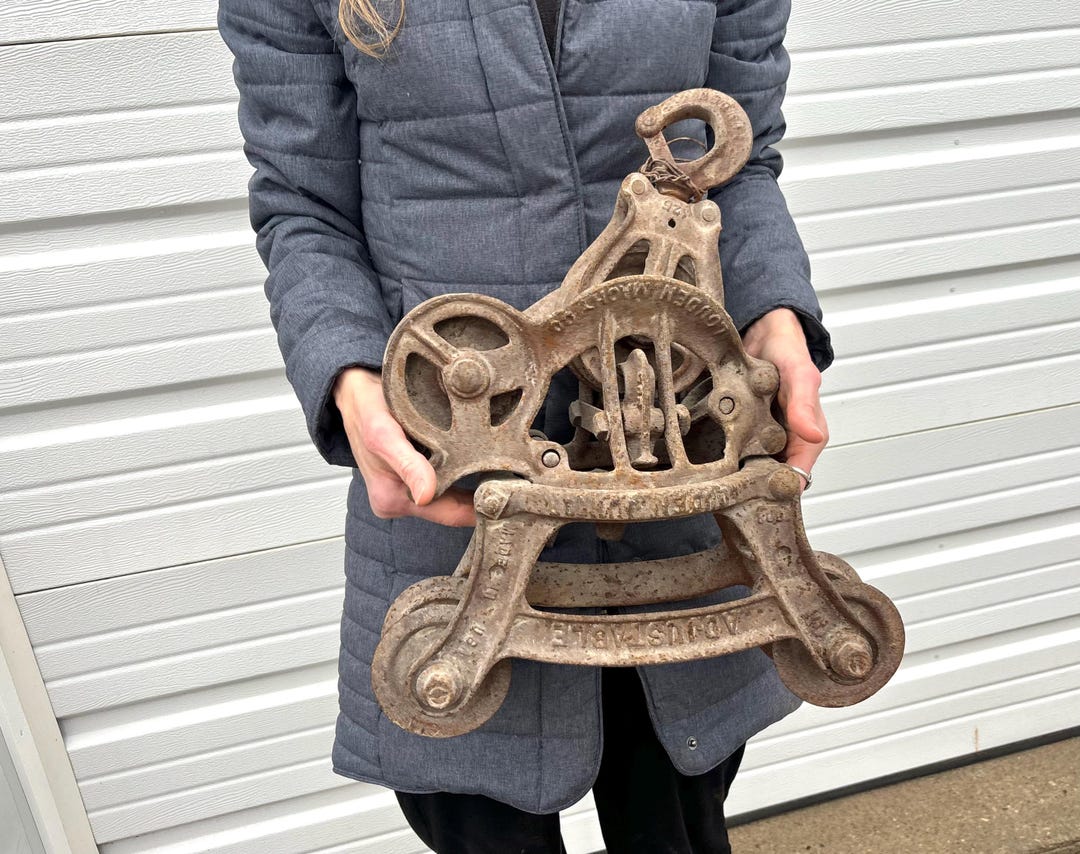 Antique Cast Iron Hay Trolley - Etsy