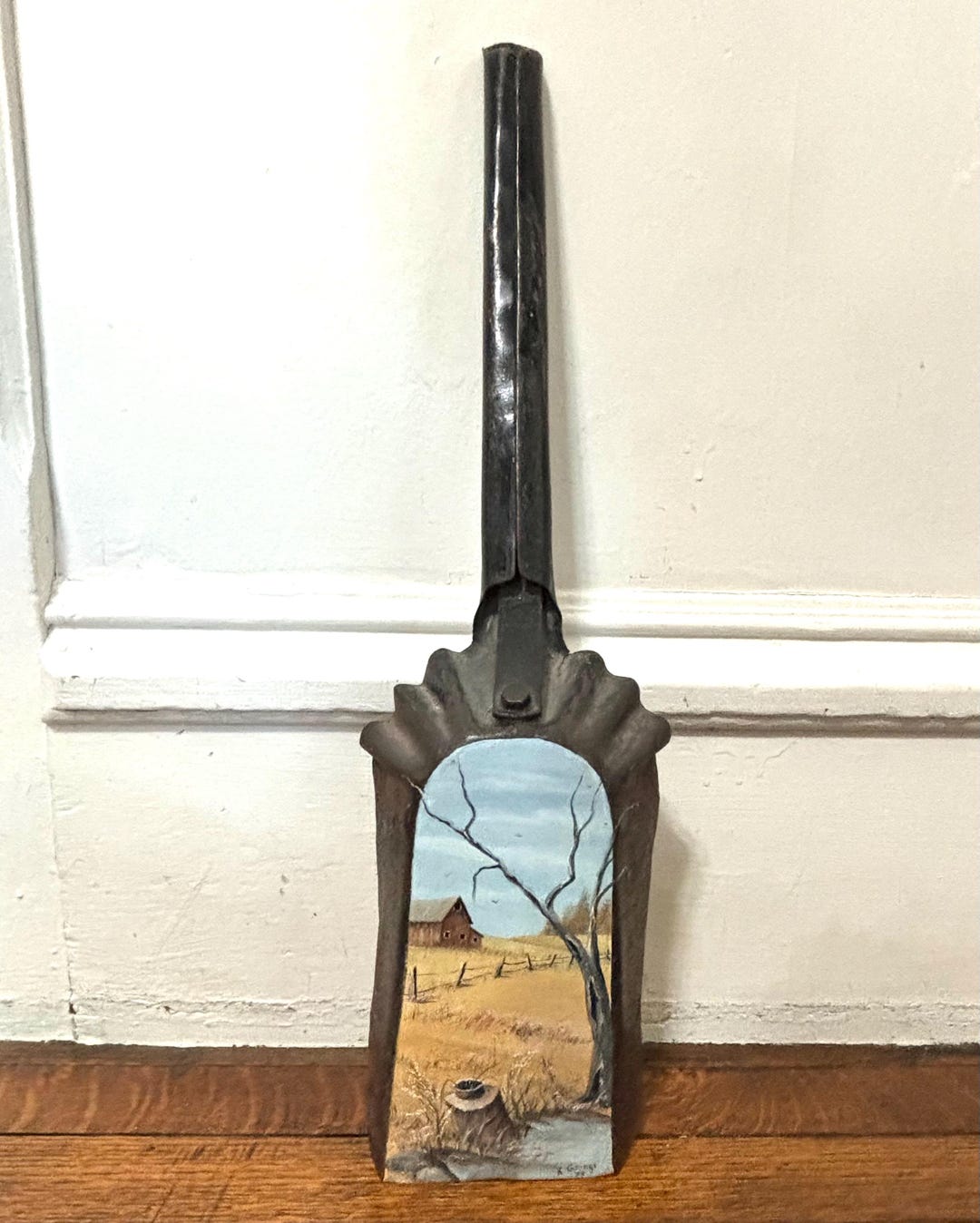 Antique Coal Shovel Painting: Folk Art Metal Display Piece - Etsy