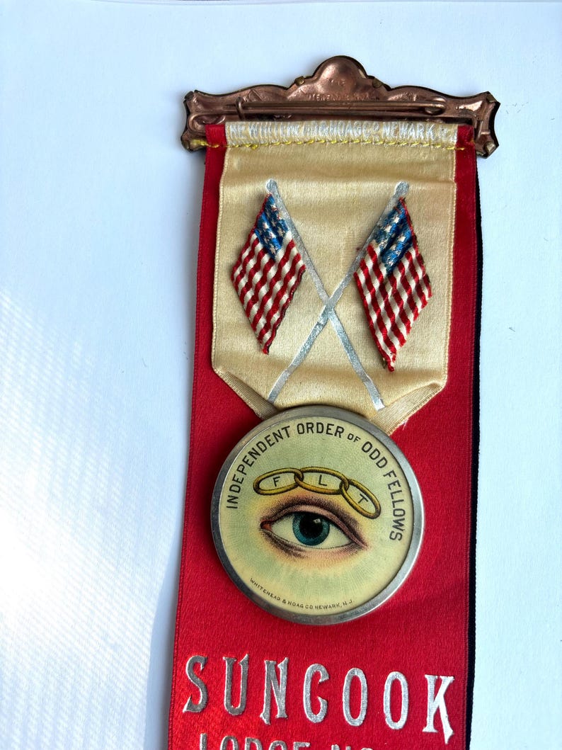 Exceptional Early Odd Fellows Double Sided Ribbons and Pins - Etsy