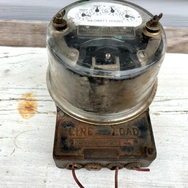 Vintage Electric Meter - Etsy
