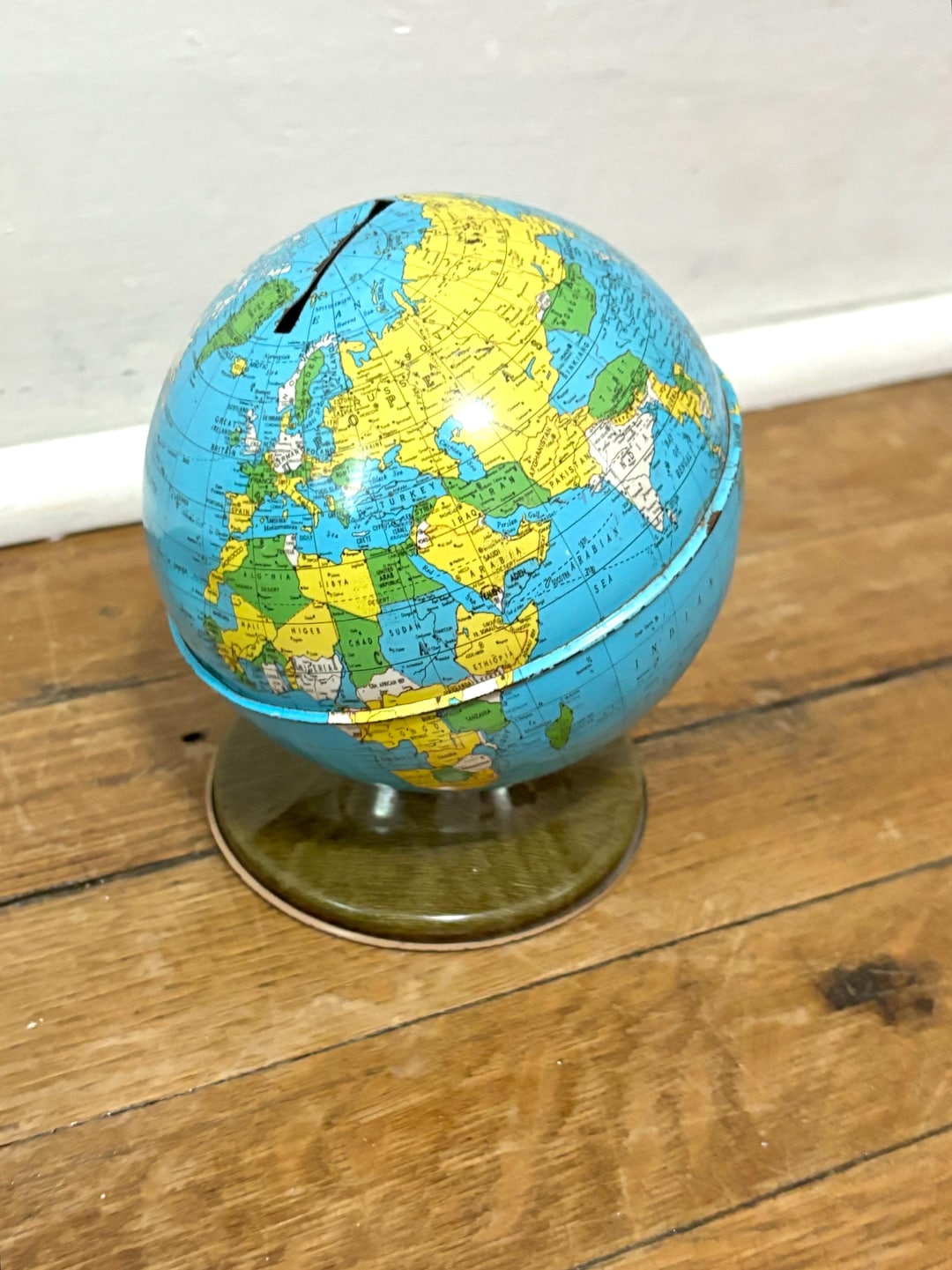 Vintage Globe Bank - Etsy
