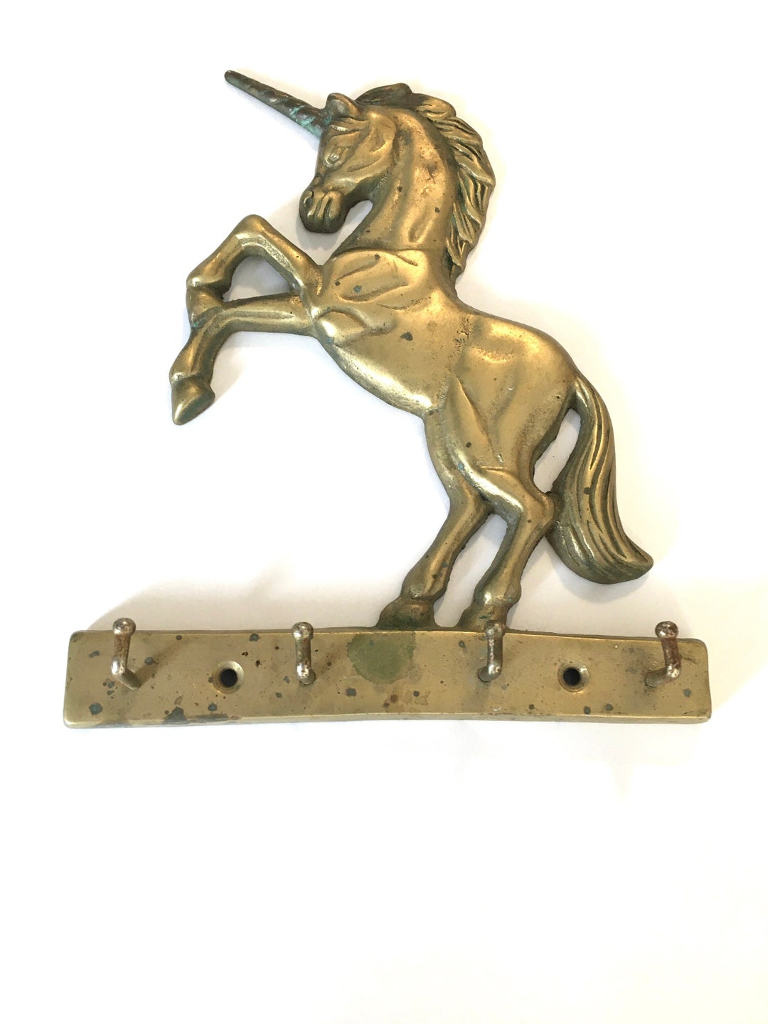 Vintage Brass Unicorn Rack - Etsy