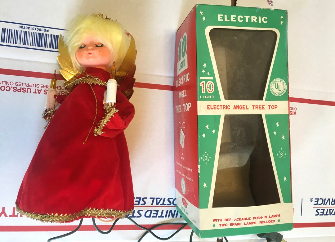 A Merry Christmas Tree Topper Angel - in Original Box - Etsy